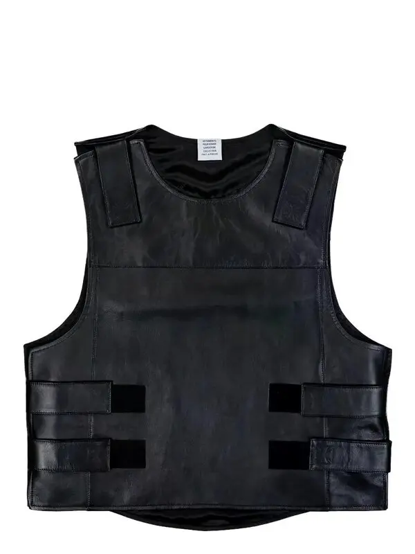 Vetements Leather Vest - Black
