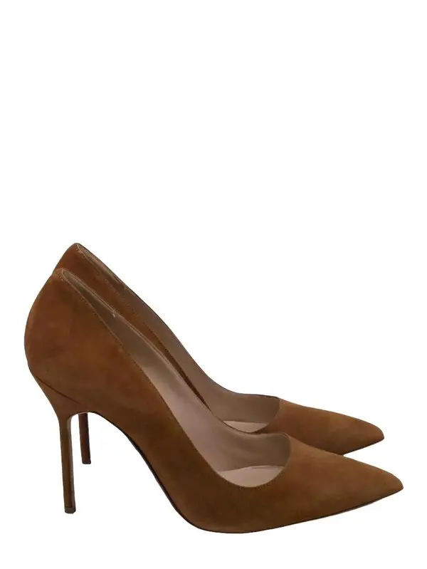Manolo Blahnik Pointed-toe Suede Pumps - Brown