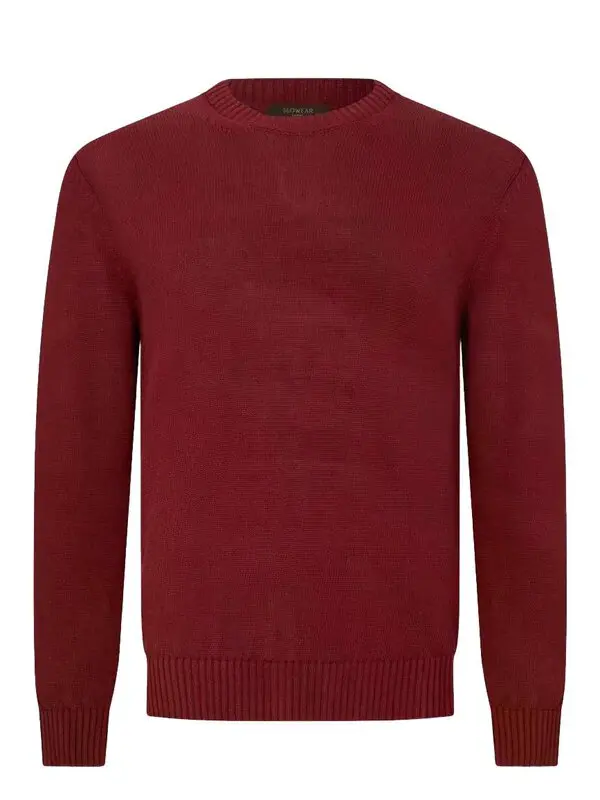 SLOWEAR Crewneck Knitted Sweater - Red