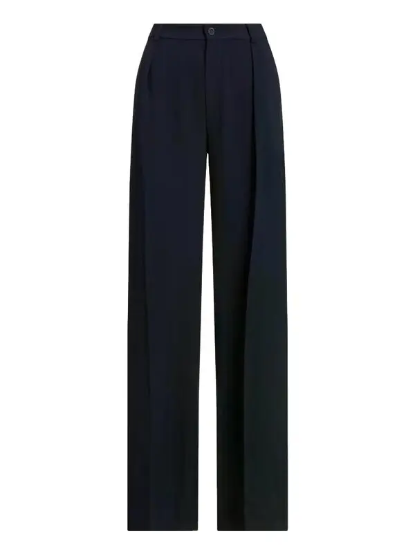 Ralph Lauren Georgette Pleated Wide-leg Trousers - Blue