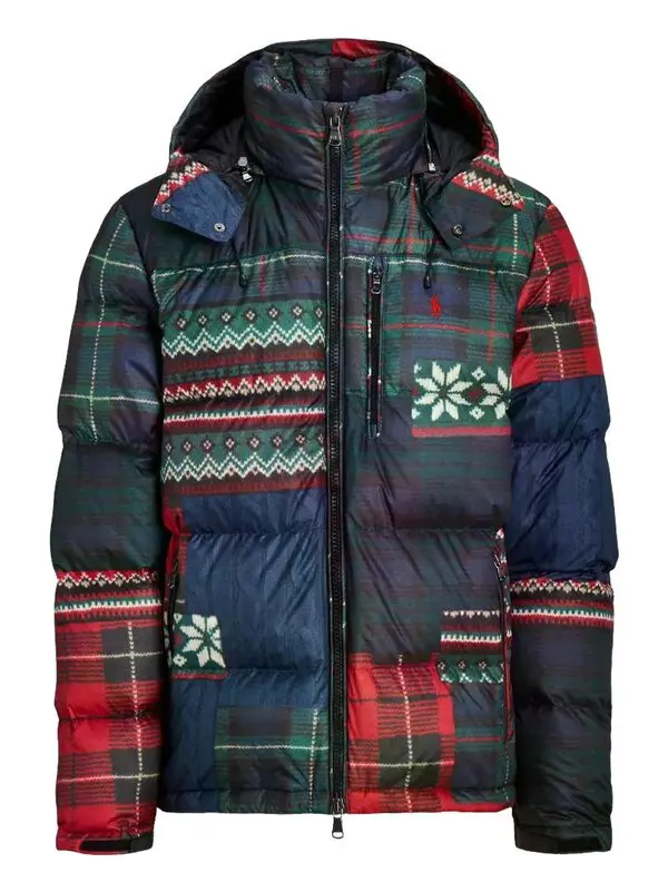 Polo Ralph Lauren The Gorham Patchwork-print Down Jacket - Blue