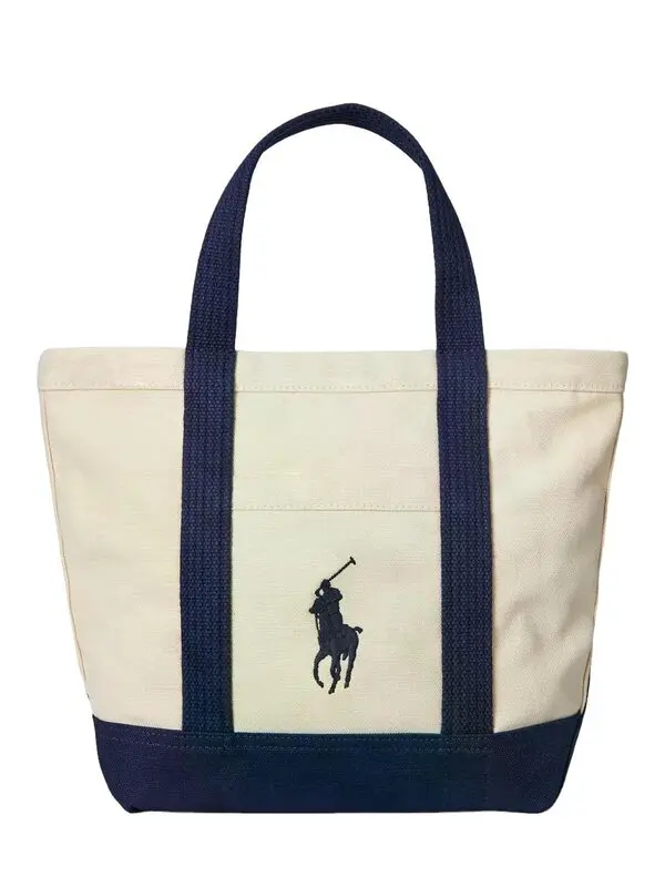 Polo Ralph Lauren Embroidered-pony Tote Bag - Neutrals
