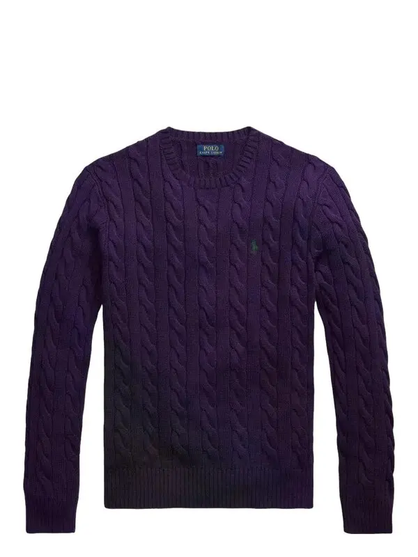 Polo Ralph Lauren Cable-knit Crew-neck Sweater - Purple
