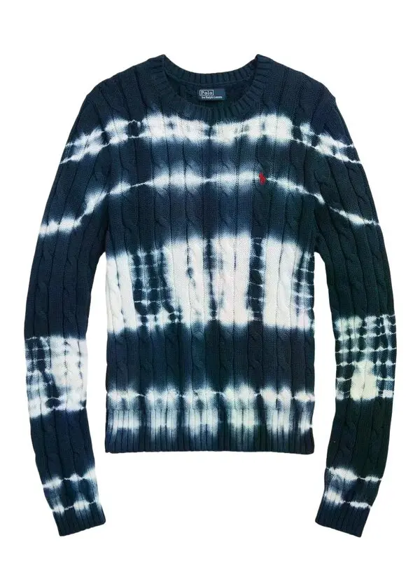 Polo Ralph Lauren Cable-knit Tie-dye Sweater - Blue