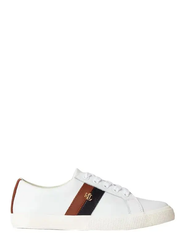 Polo Ralph Lauren Janson Ii Stripe Logo Sneakers - White