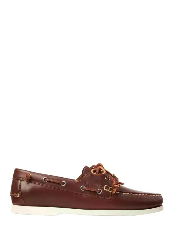 Polo Ralph Lauren Merton Boat Shoes With Bow Detailing - Brown