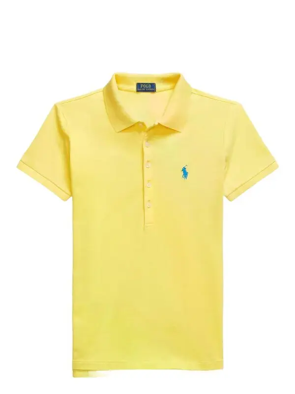 Polo Ralph Lauren Button Logo Polo Top - Yellow