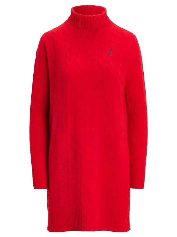 Polo Ralph Lauren Cable-knit Mini Sweater Dress - Red