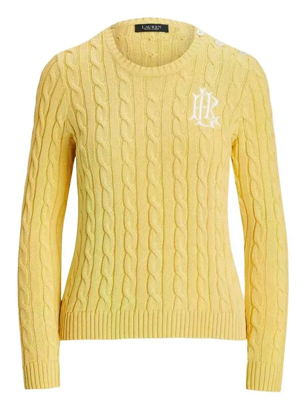 Polo Ralph Lauren Cable-knit Embroidered Sweater - Yellow