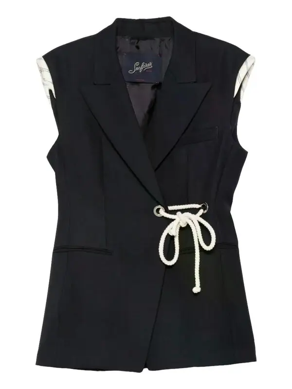 Seafarer Vivi Rope-tie Waistcoat - Blue