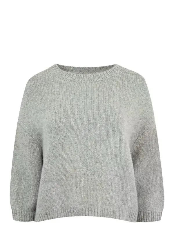 Khaite Sabina Ribbed Knit Sweater - Grey