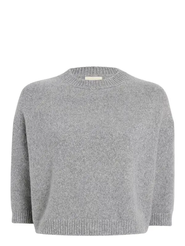 Khaite Sabina Ribbed Knit Sweater - Grey