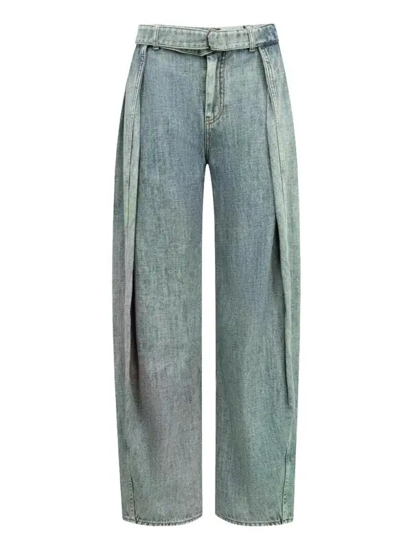 Loewe Belted Wide-leg Jeans - Blue