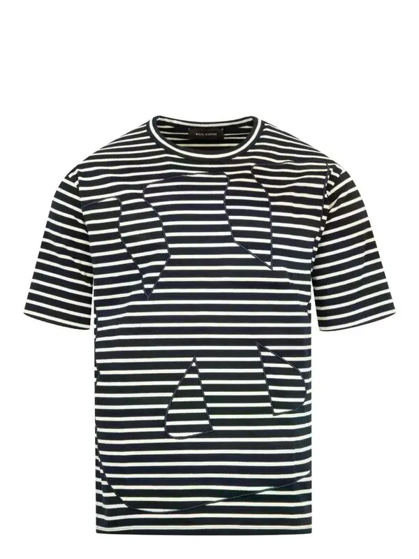 WALES BONNER Striped Crown T-shirt - Blue