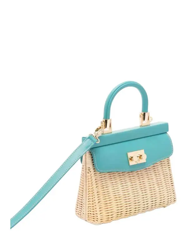 Rodo Wicker Tote Bag - Neutrals