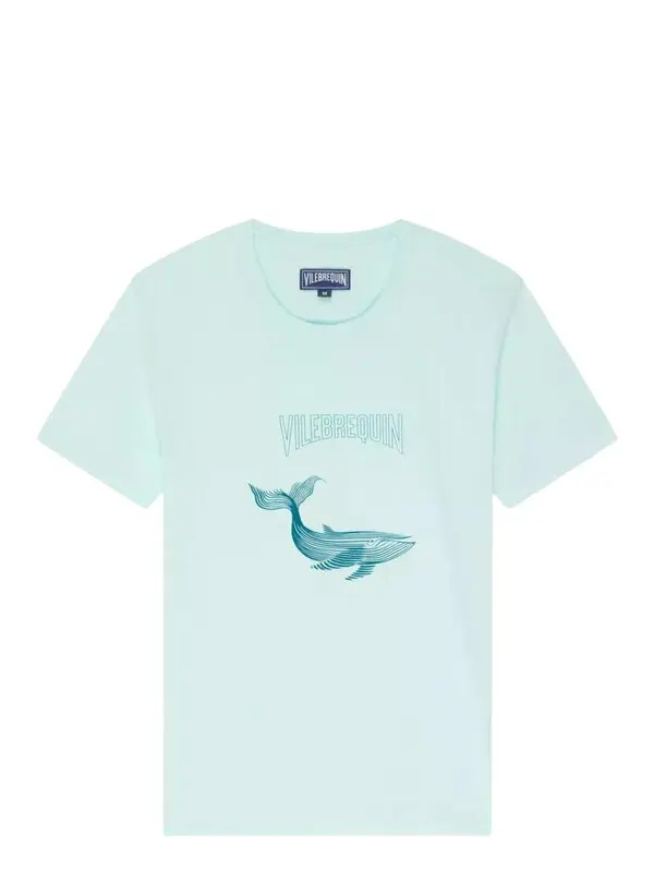 Vilebrequin Round-neck Whale-print T-shirt - Blue