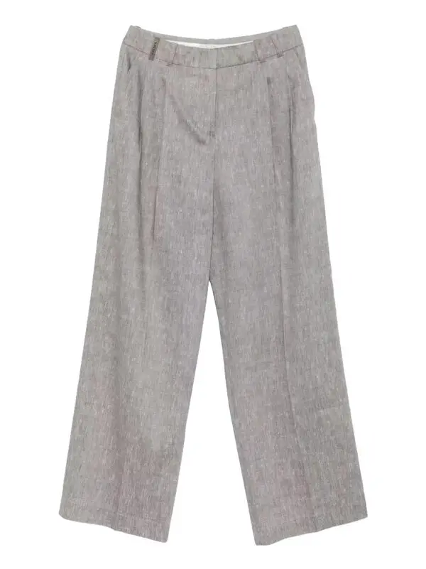 Peserico Pleated Trousers - Grey