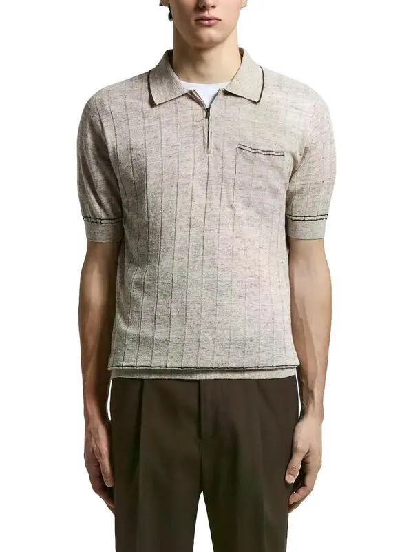 Peserico Zip Polo - Neutrals