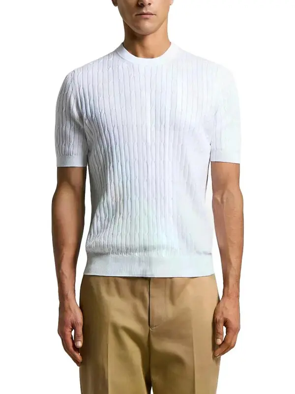 Peserico Cable-knit T-shirt - White