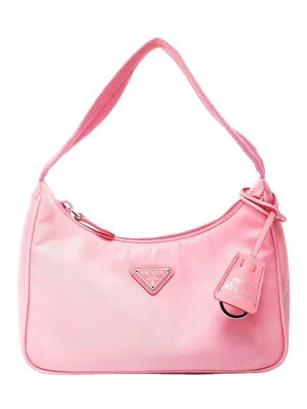 Prada Logo-plaque Shoulder Bag - Pink