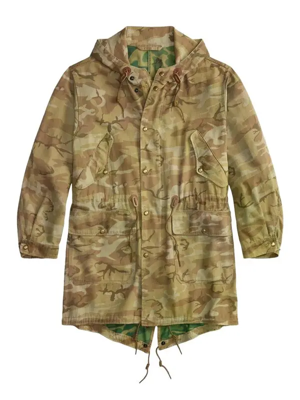 Ralph Lauren Camouflage-print Parka Coat - Green