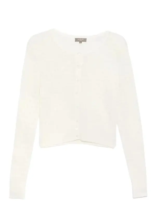 N.peal Crew-neck Cardigan - Neutrals