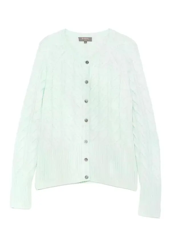N.peal Cable Myla Cardigan - Green