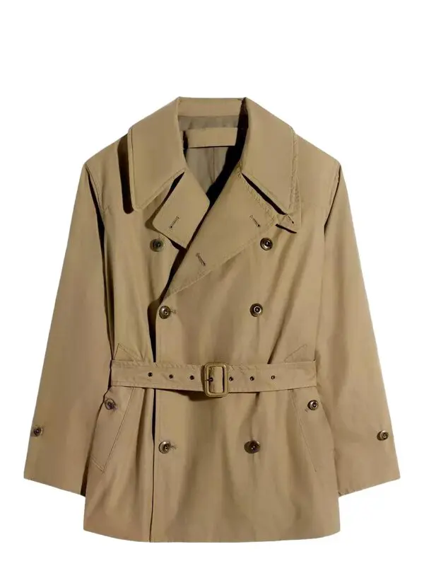 LEMAIRE Double-breasted Belted Coat - Green