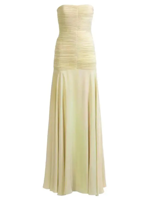 Silvia Tcherassi Norma Strapless Maxi Dress - Neutrals