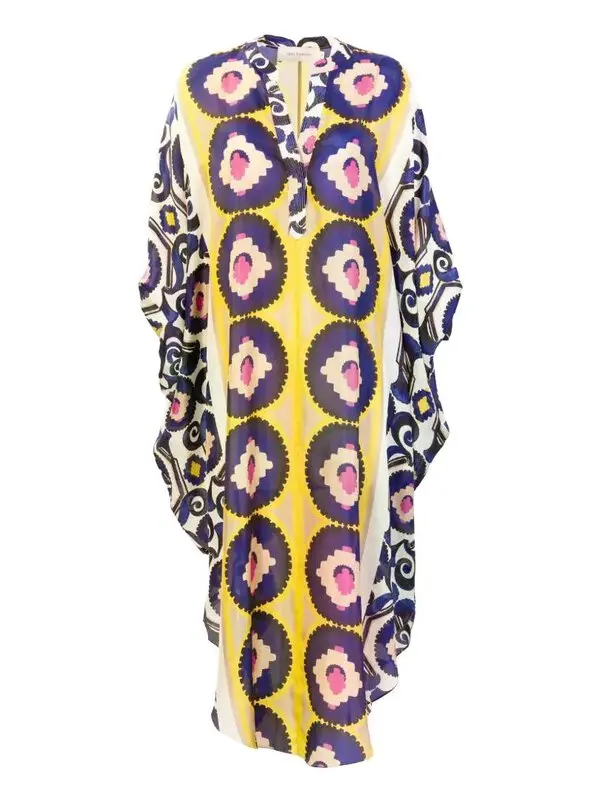 Silvia Tcherassi Ilse Mosaic Tunic - Yellow