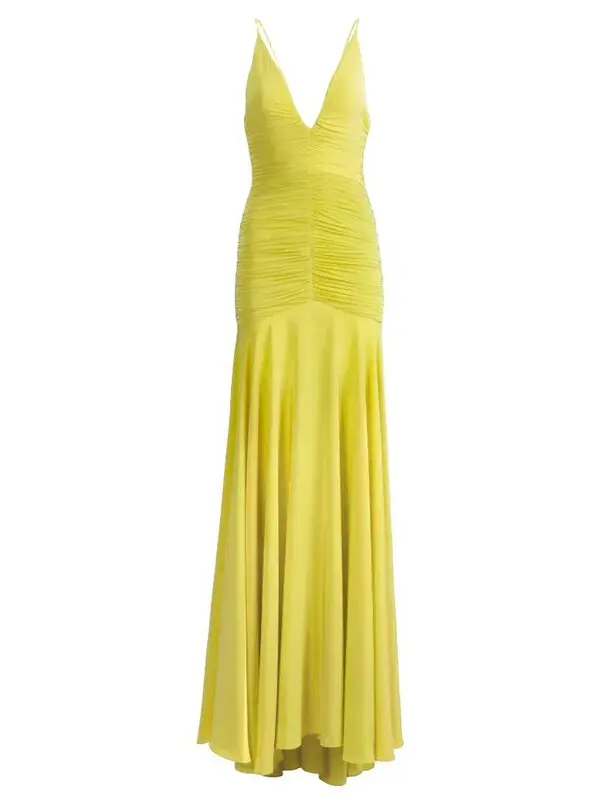 Silvia Tcherassi Sana Ruffled Maxi Dress - Yellow
