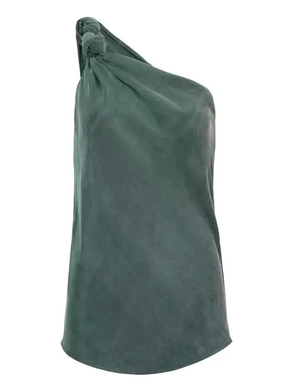 Silvia Tcherassi Yanet One-shoulder Blouse - Green