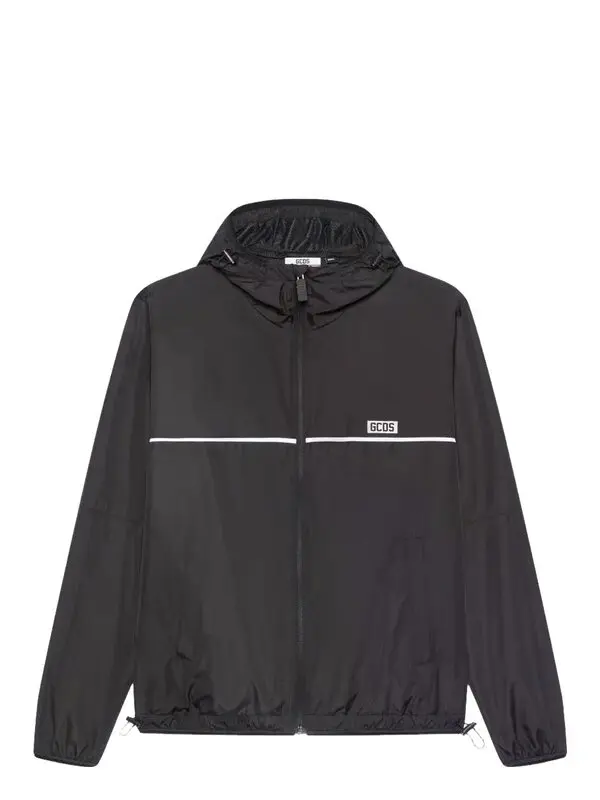 Gcds Zip-up Hooded Jacket - Black