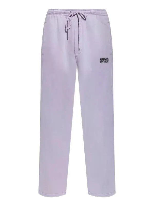 American Vintage Plizzy Drawstring Track Pants - Purple