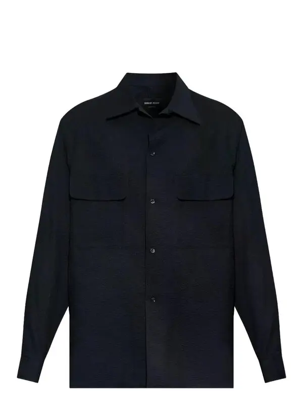 Giorgio Armani Seersucker Shirt - Blue