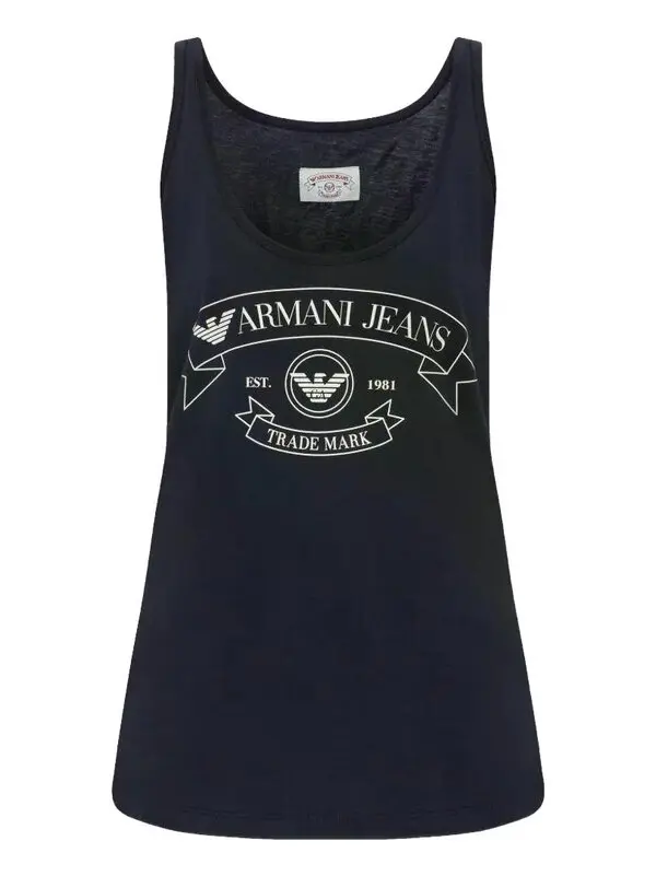 Emporio Armani Logo-print Tank Top - Blue