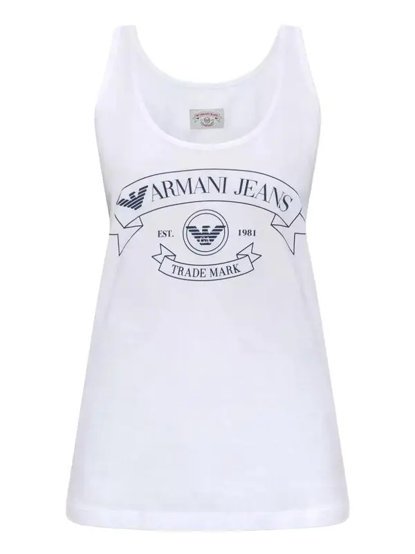 Emporio Armani Logo-print Tank Top - White