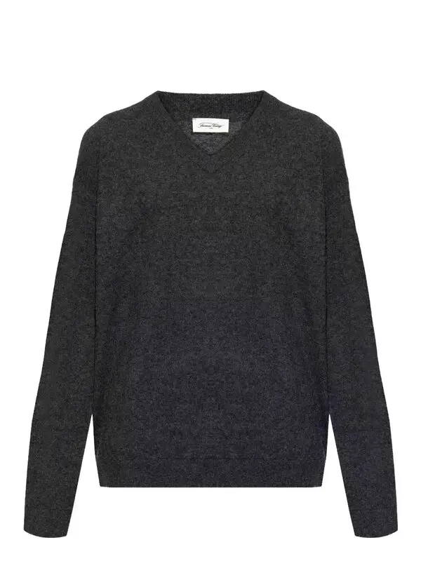 American Vintage V-neck Wool Sweater - Grey