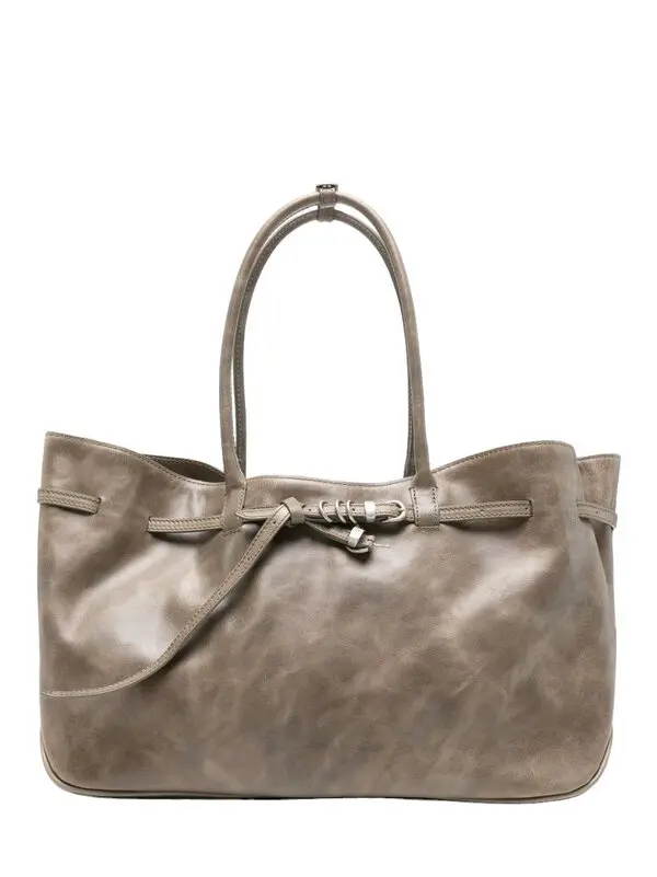 MARGESHERWOOD Grandma Leather Tote Bag - Brown