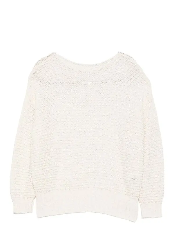 BASE Cotton Blend Sweater - White