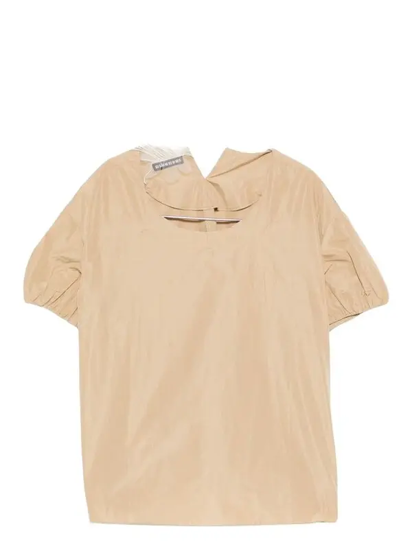 SUSANNE BOMMER Baloon Sleeves Top - Beige