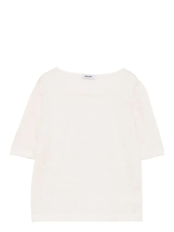 BASE Linen And Cotton-blend Sweater - Beige