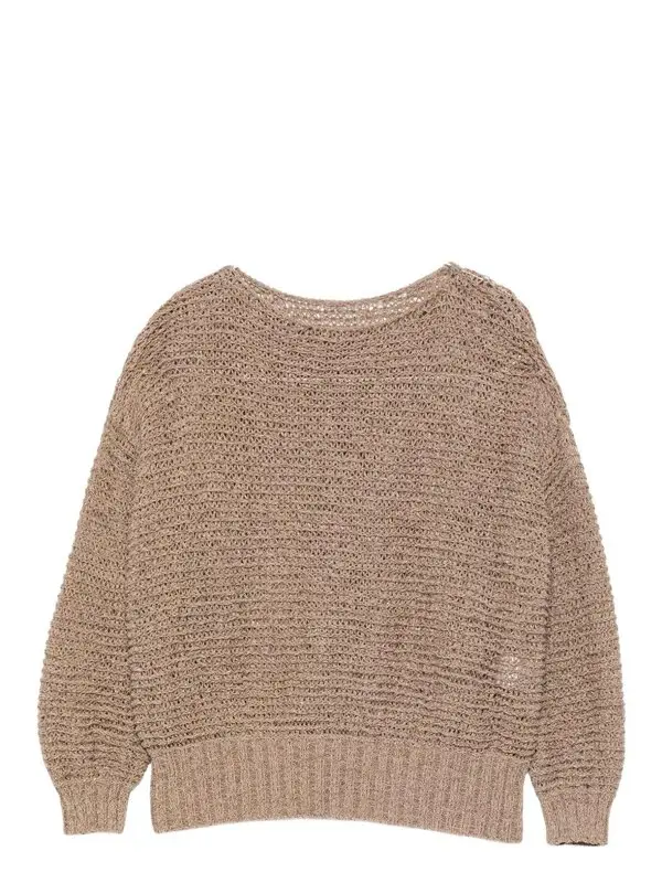 BASE Cotton Blend Sweater - Brown