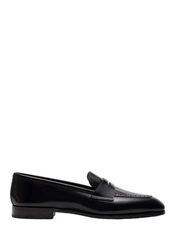 Church's Onyx Leather Loafers - Black