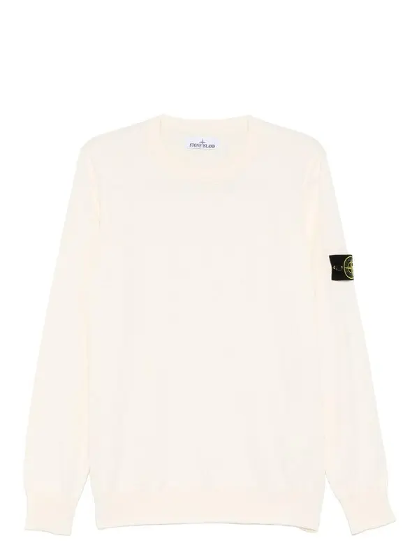 Stone Island Cotton Crewneck Sweater - White