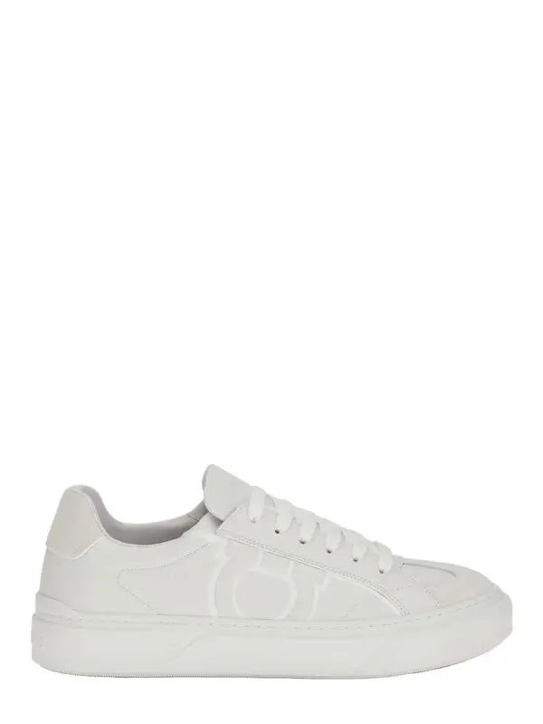 FERRAGAMO Leather Sneakers - White
