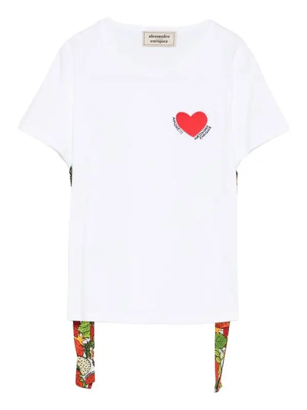 ALESSANDRO ENRIQUEZ Cuore Cotton T-shirt - White