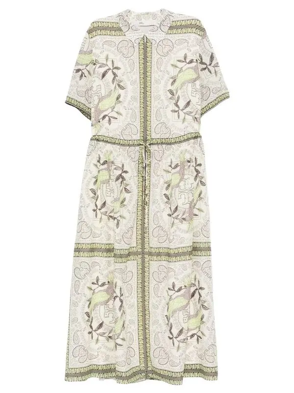 Tory Burch Printed Cotton Dress - White