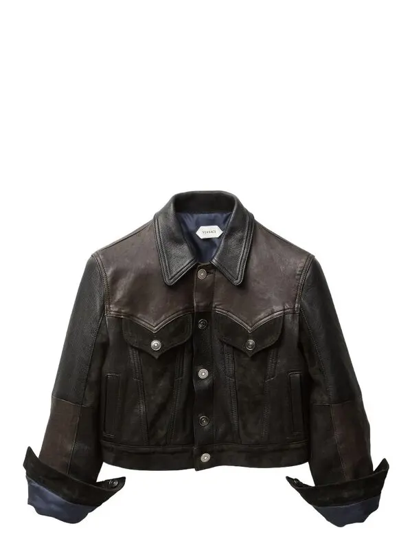 Versace Leather Jacket - Black