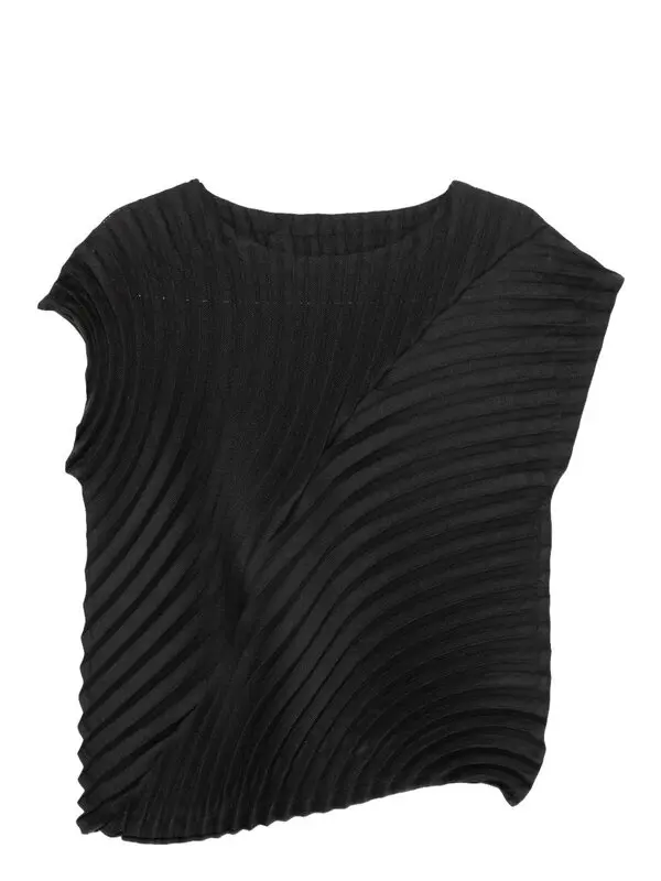 Issey Miyake Pleated Top - Black